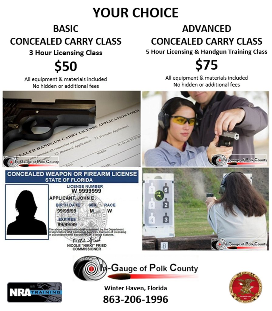 CONSIDERING A CONCEALED CARRY CLASS? - In-Gauge of Polk County - A non ...